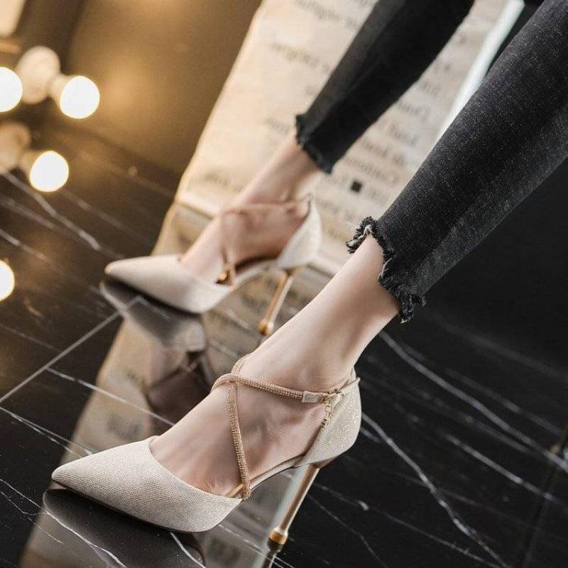 Women's Strappy High Heel Stilettos in 2 Colors | Wazzi's Wear