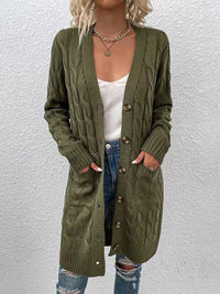 Cardigan for Women/Women’s V-Neck Button-Up Long Cardigan with Pockets ...